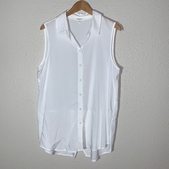 beachlunchlounge | Tops | Beachlunchlounge Bright White Sleeveless ...